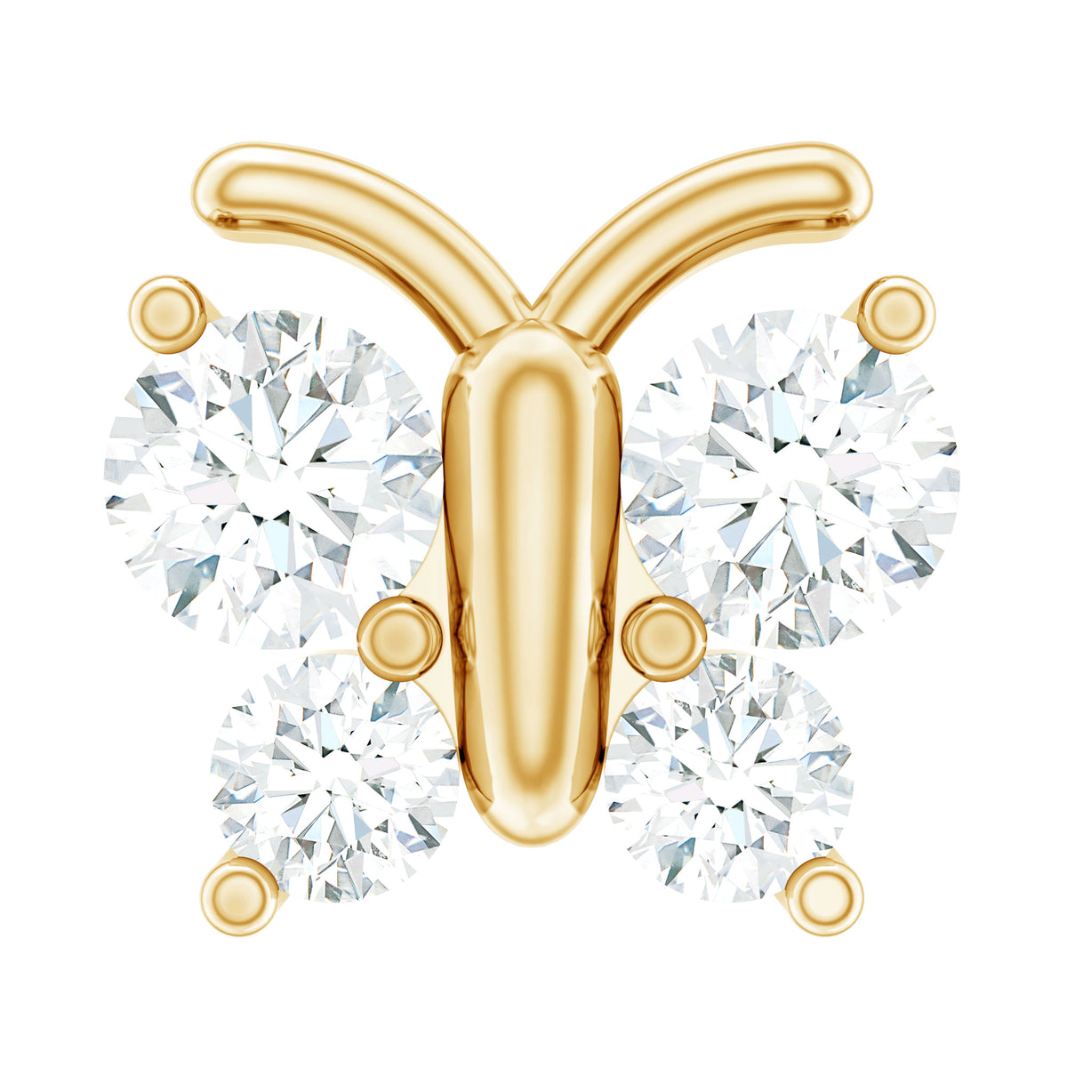 Dainty Diamond Cute Butterfly Earring for Helix Piercing – Rosec Jewels